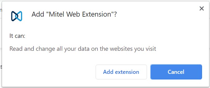 Installing Mitel Web Extension